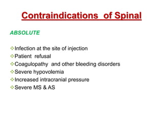 Spinal anaesthesia by dr. mohammad abss reshi | PPTX