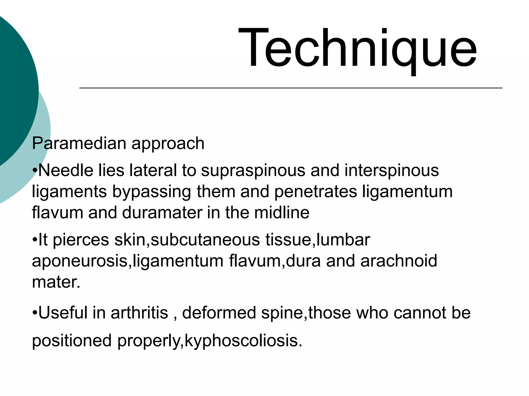 Spinal Anaesthesia. by Dr. Shailendra | PPT