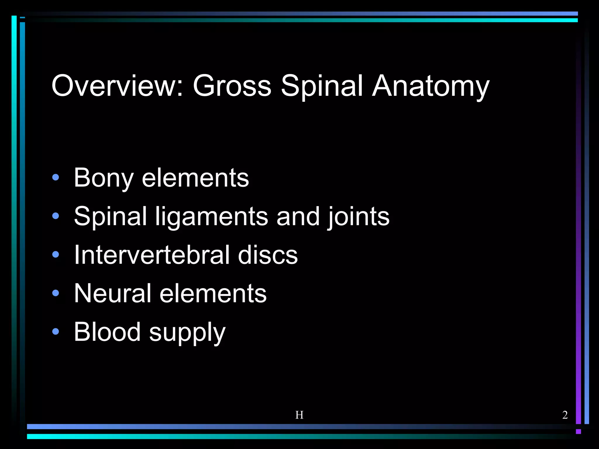 Spinal anatomy final | PPT