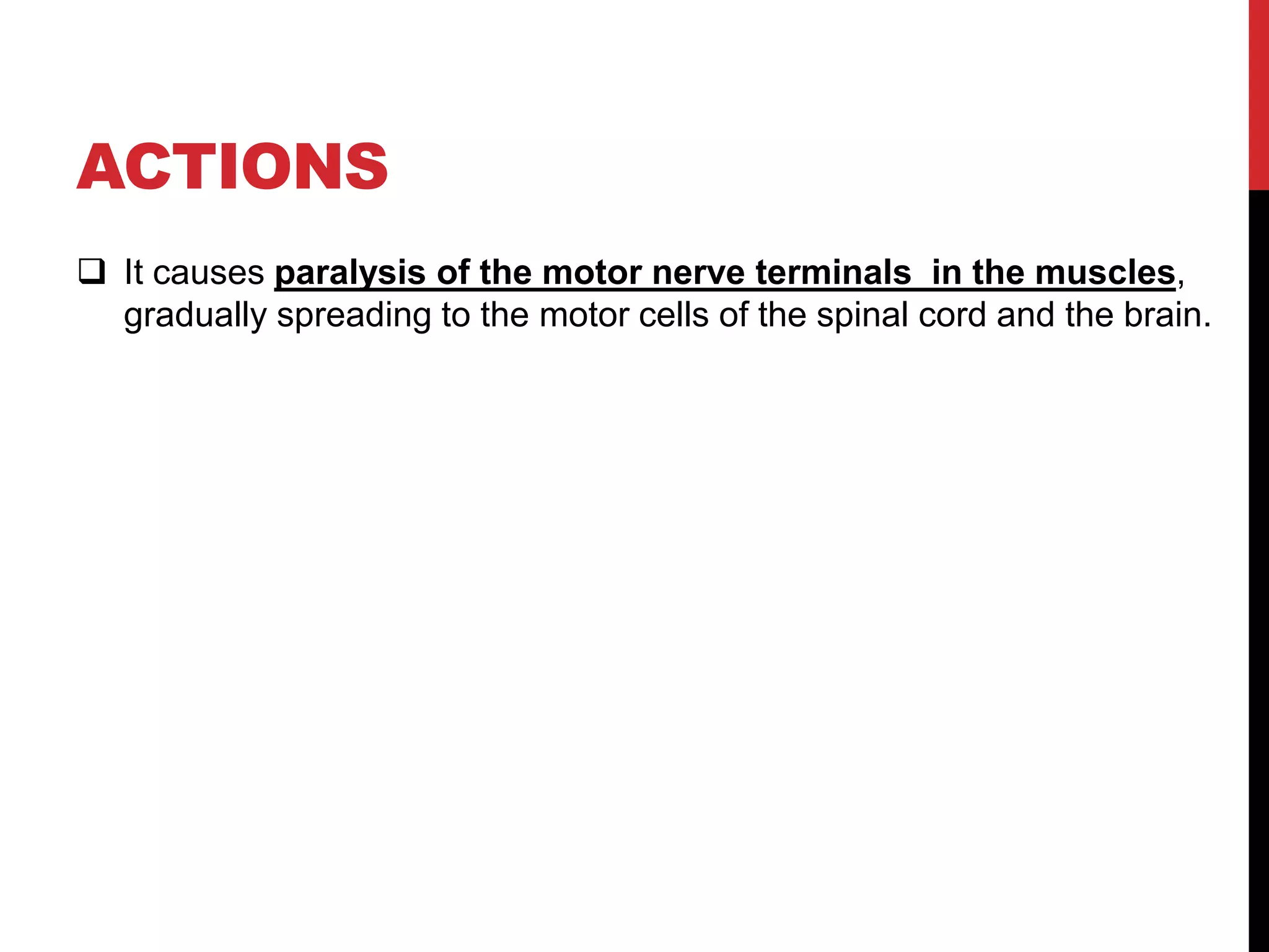 Spinal and peripheral nerve poisons quick review | PPTX