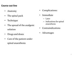 Spinal anesthesia 1 | PPTX