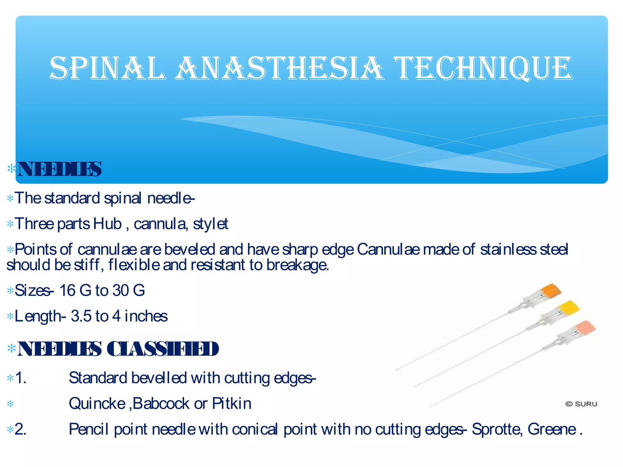 Spinal anesthesia | PPT