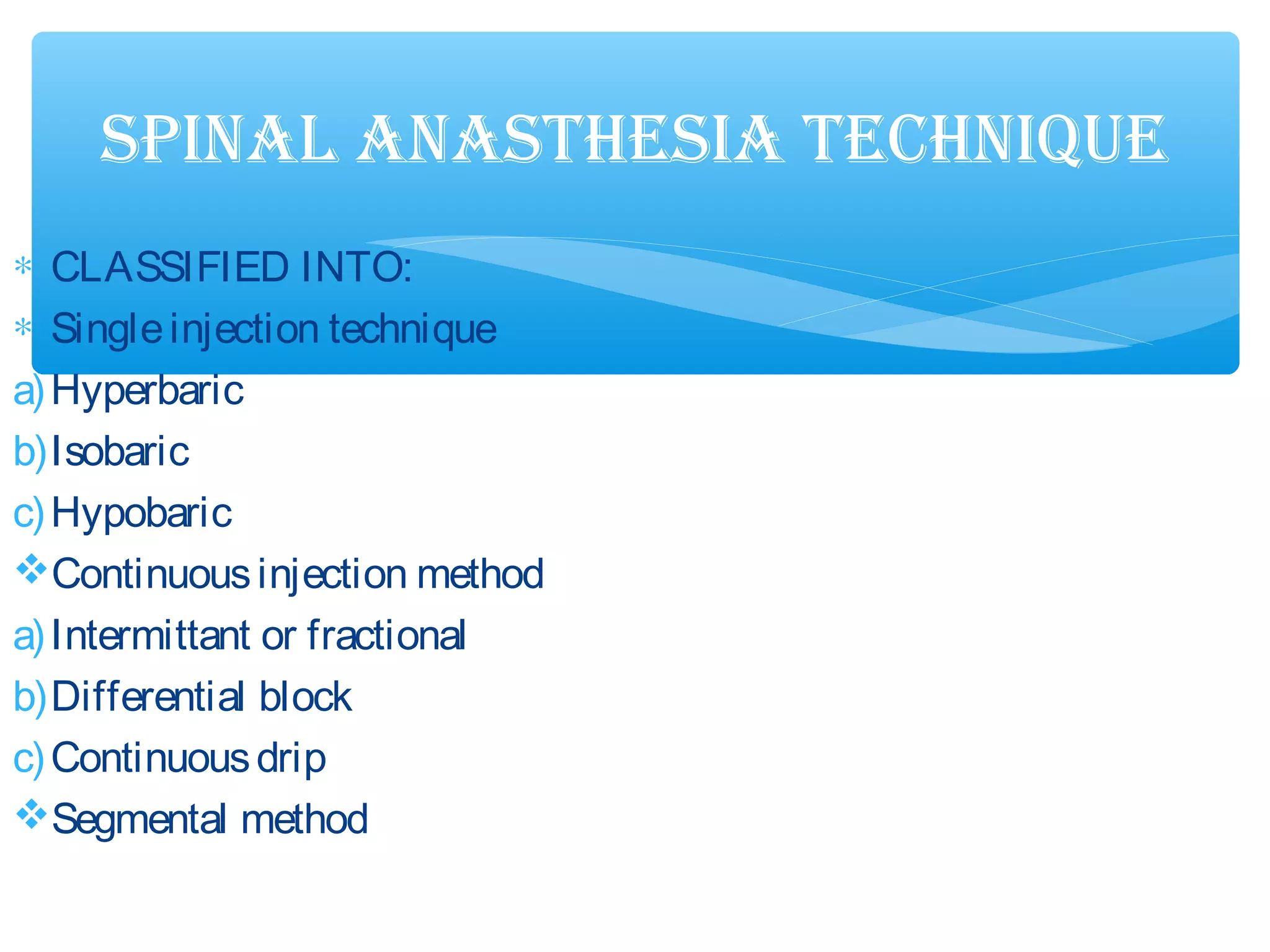 Spinal anesthesia | PPT