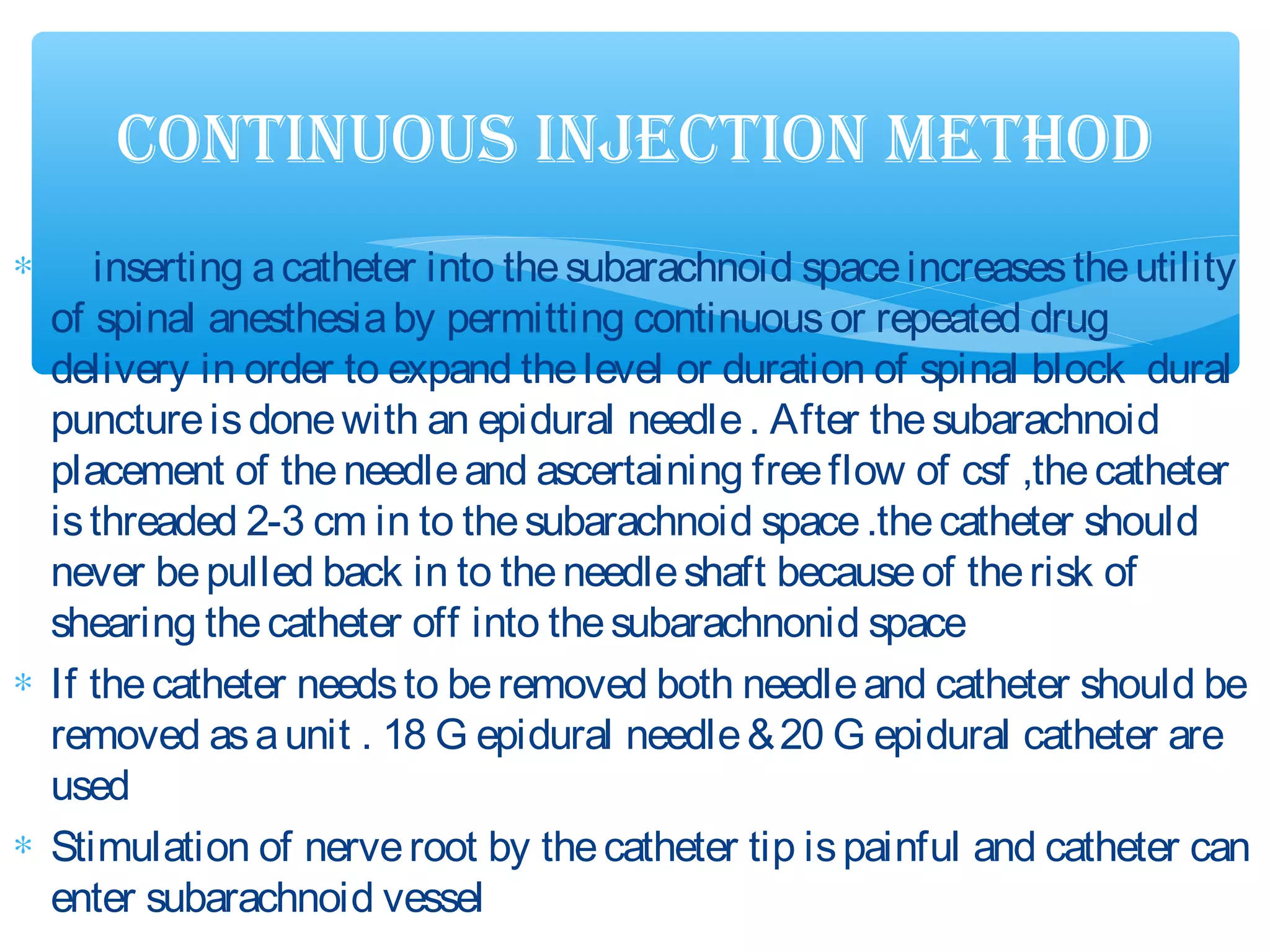 Spinal anesthesia | PPT