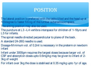Spinal anesthesia | PPT
