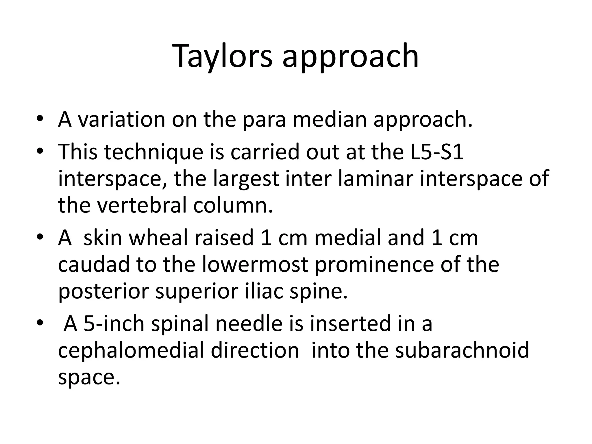 Spinal anesthesia | PPTX