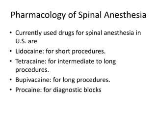 Spinal anesthesia | PPTX