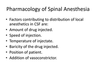 Spinal anesthesia | PPTX
