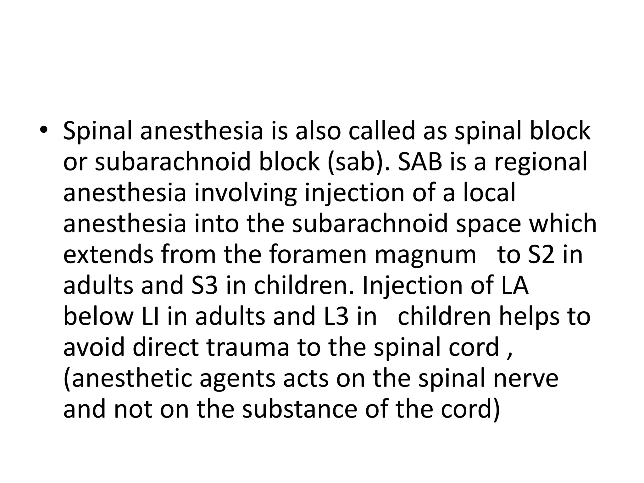 Spinal anesthesia | PPTX