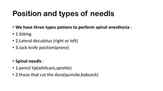 spinal anesthesia | PPT