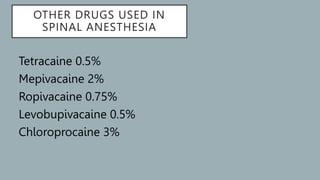 SPINAL ANESTHESIA by DR NIKHIL VORUGANTI | PPTX