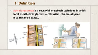 SPINAL ANESTHESIA bài giảng của nđk .pptx