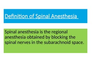 Comprehensive Overview of Spinal Anesthesia: History, Definition, and ...