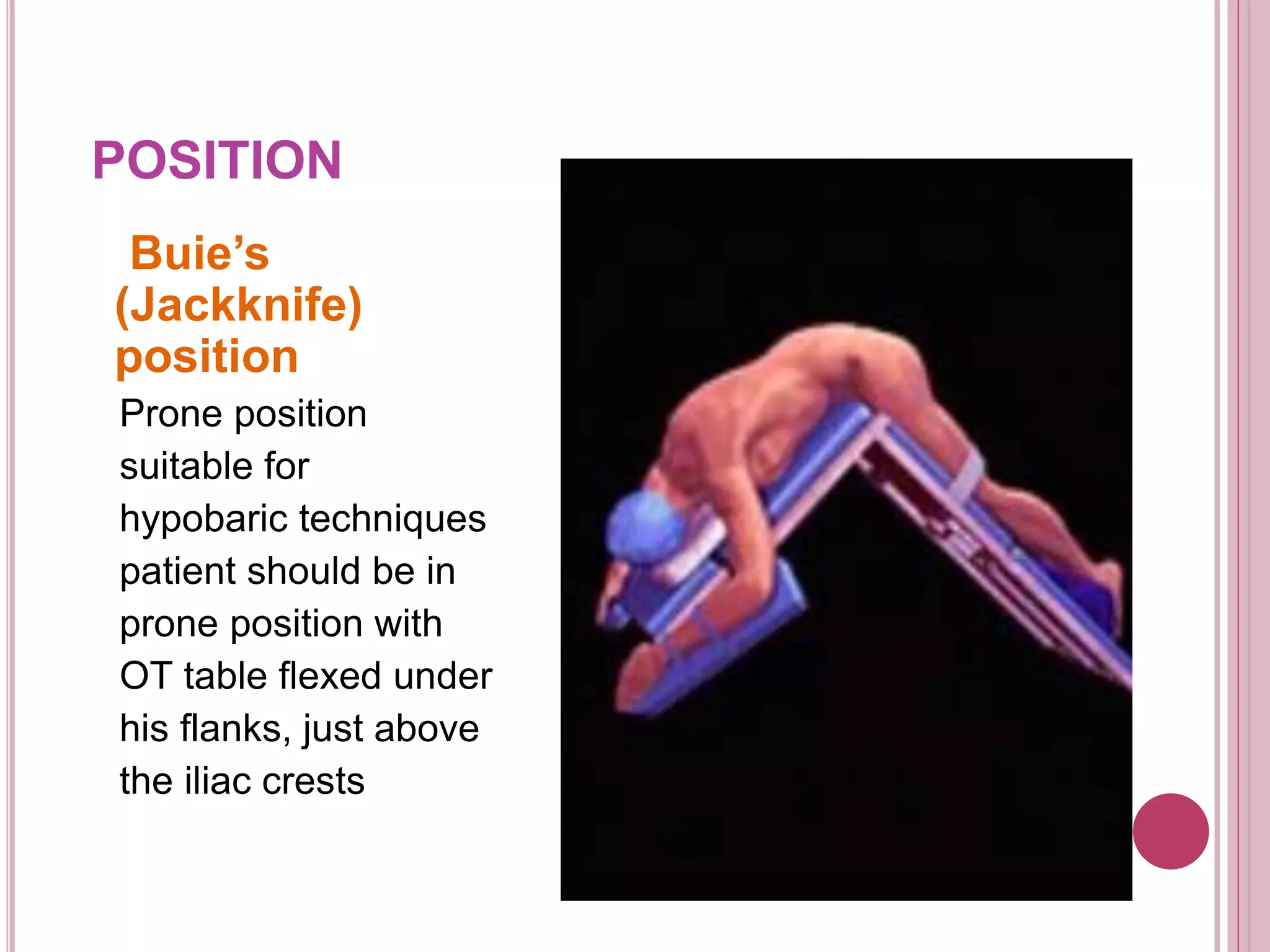 Spinal anesthesia slides | PPTX