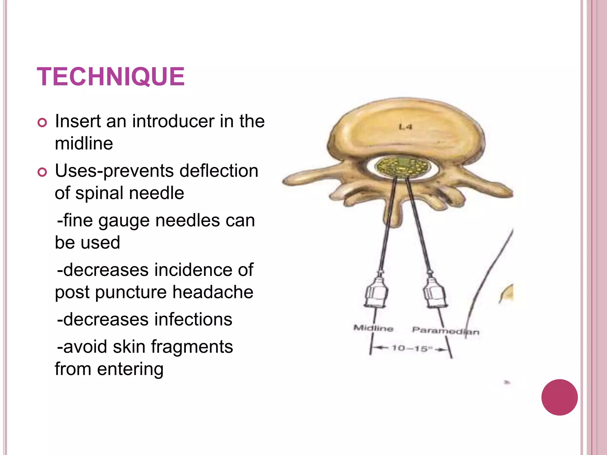 Spinal anesthesia slides | PPTX