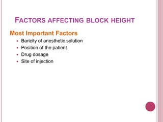 Spinal anesthesia slides | PPTX