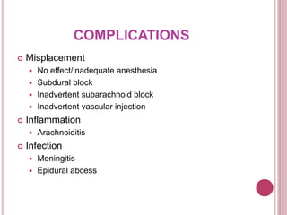 Spinal anesthesia slides | PPTX