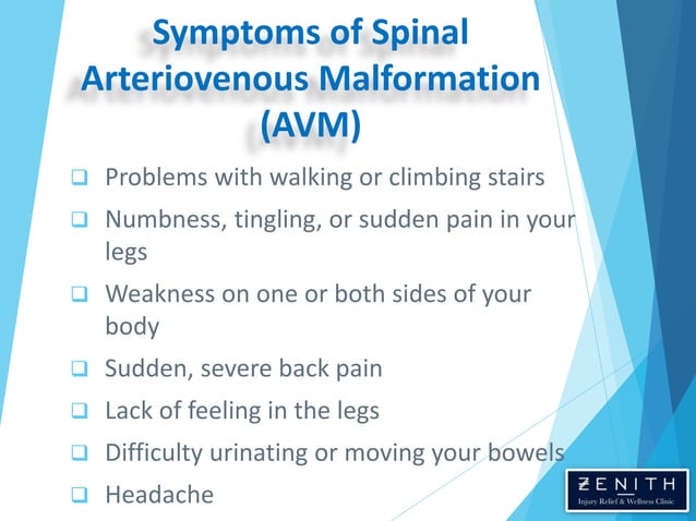 Spinal Arteriovenous Malformation - Causes, Symptoms and Treatment