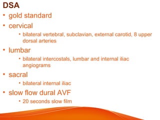 Spinal arteriovenous malformations | PPT