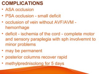 Spinal arteriovenous malformations | PPT