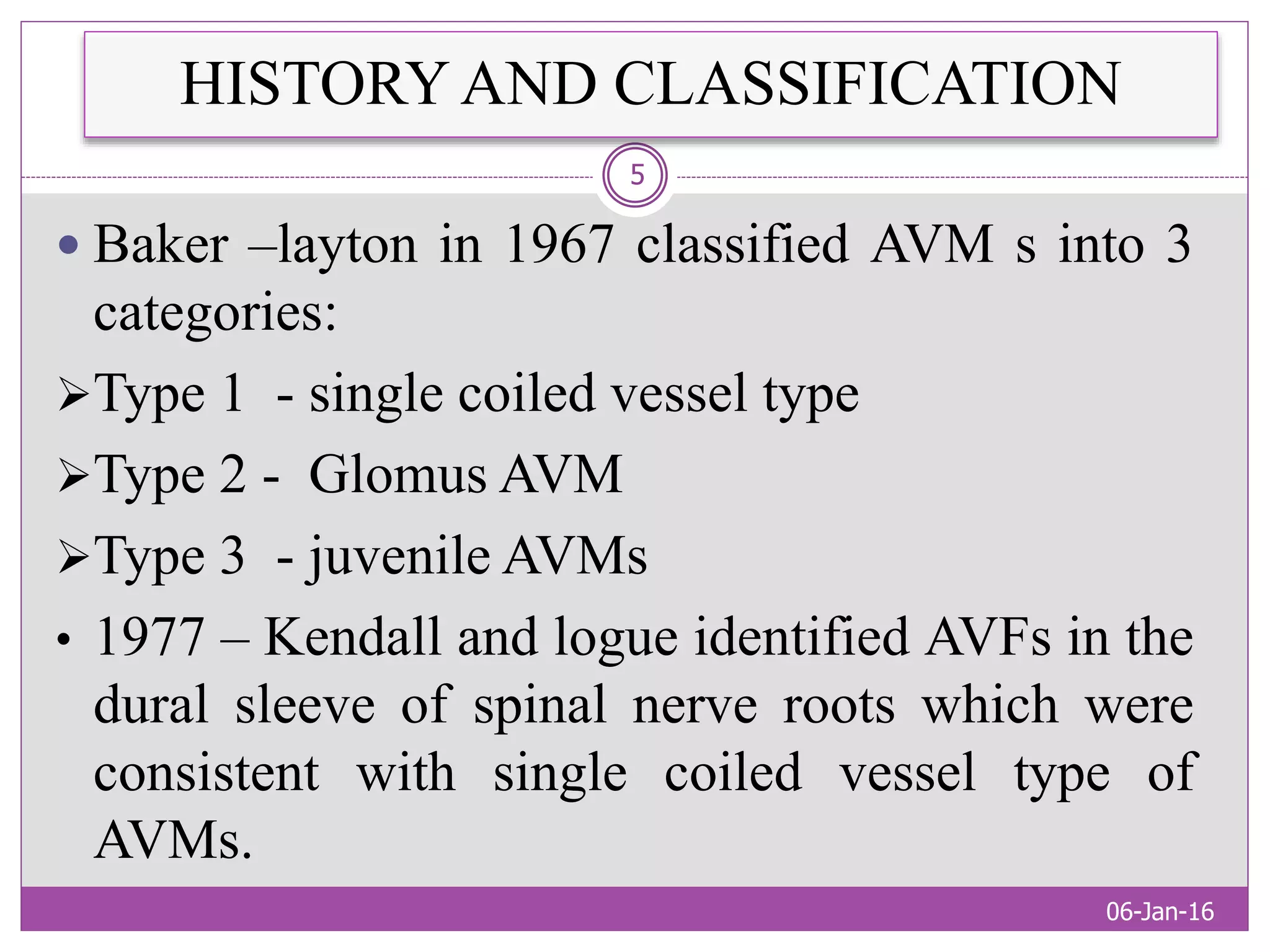 SPINAL CORD ARTERIOVENOUS MALFORMATIONS | PPTX