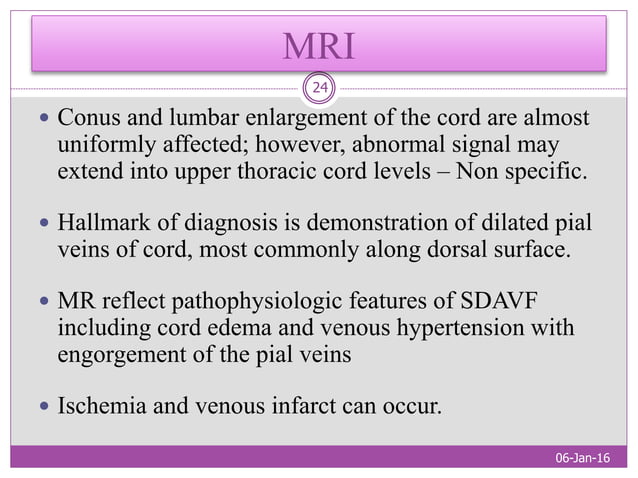 SPINAL CORD ARTERIOVENOUS MALFORMATIONS | PPTX