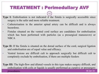 SPINAL CORD ARTERIOVENOUS MALFORMATIONS | PPTX