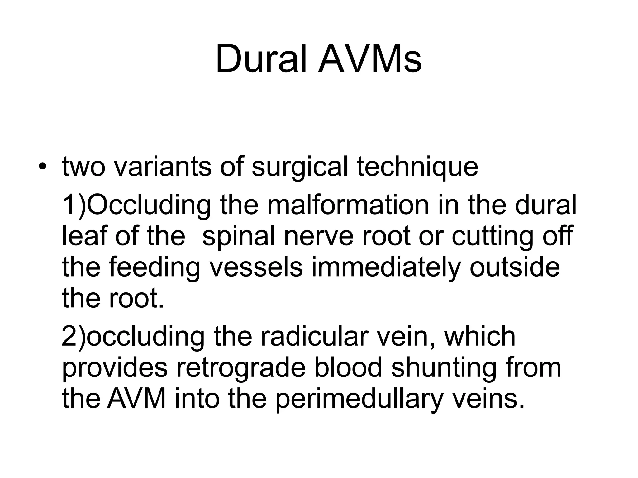 SPINAL AVM.pptx | Brain and Nervous System Disorders | Diseases and ...