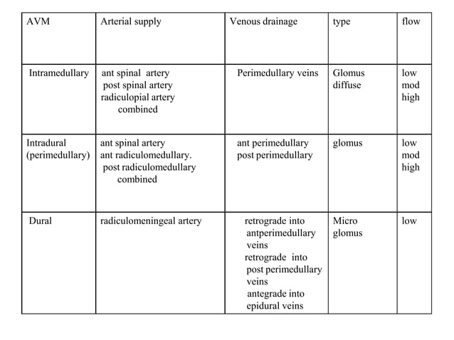 SPINAL AVM.pptx | Brain and Nervous System Disorders | Diseases and ...