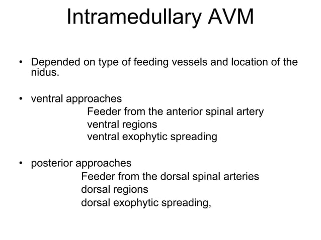 SPINAL AVM.pptx | Brain and Nervous System Disorders | Diseases and ...