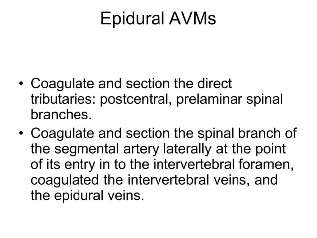 SPINAL AVM.pptx | Brain and Nervous System Disorders | Diseases and ...