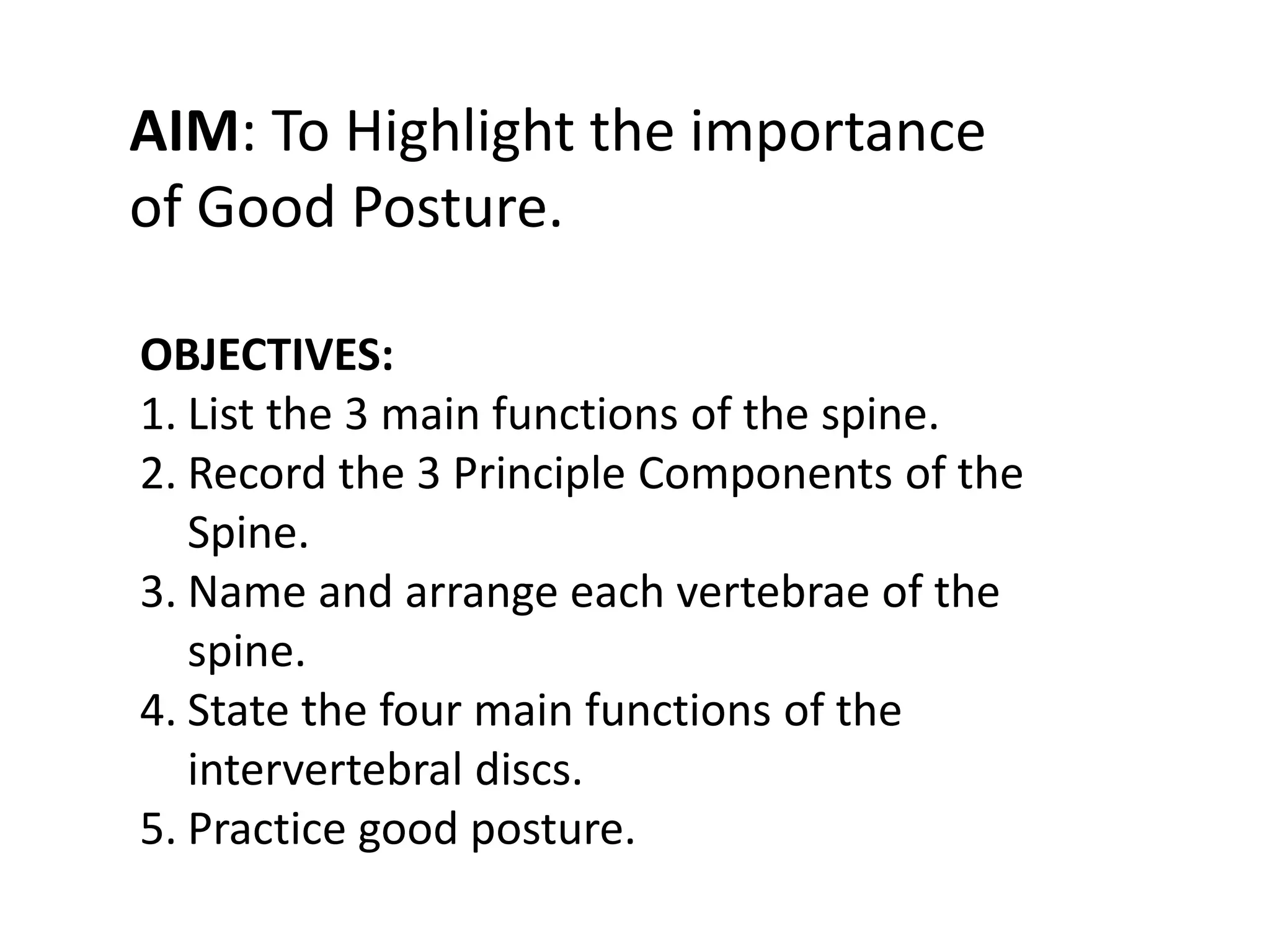 Spinal awareness | PPTX