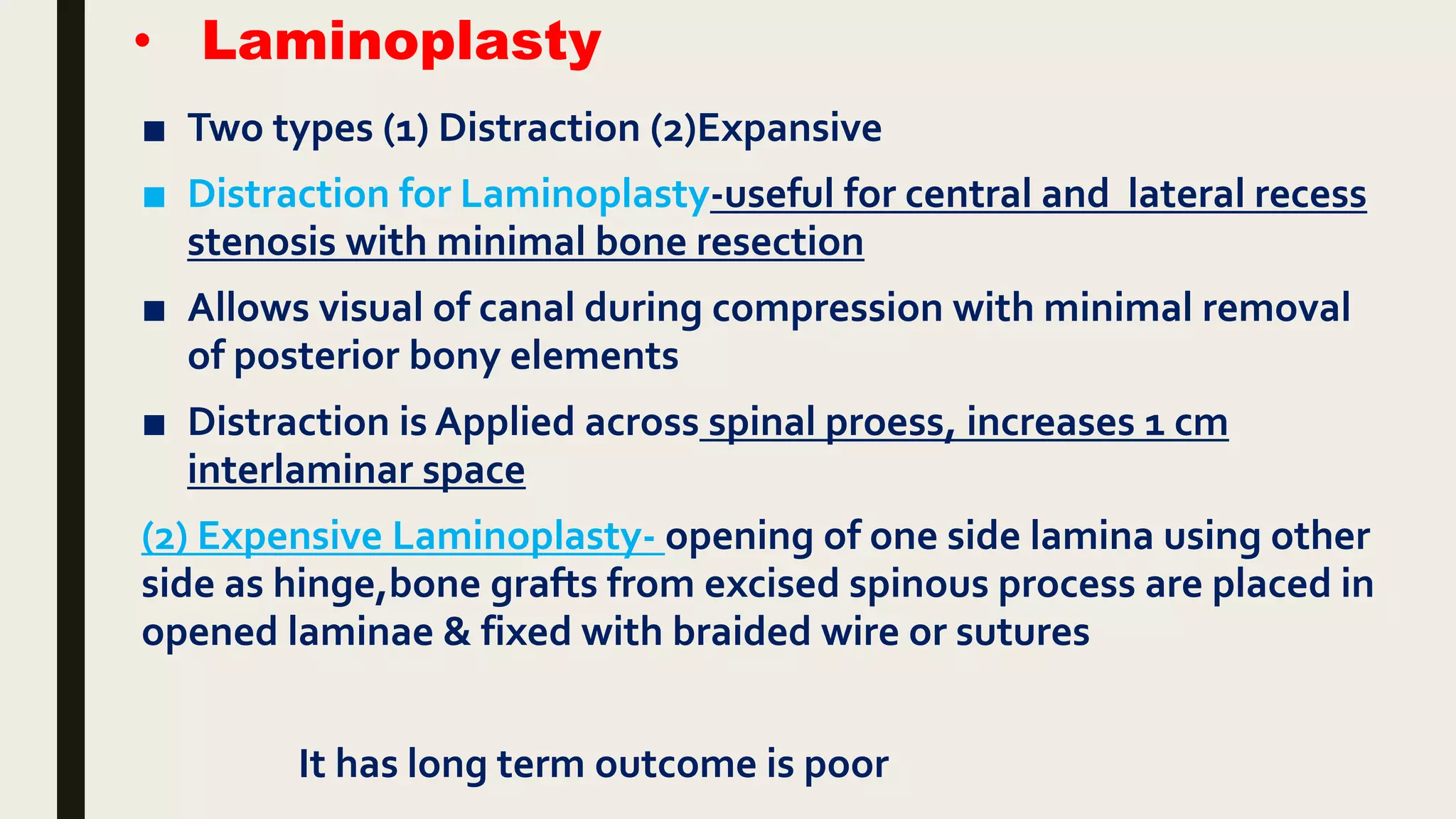 Spinal canal stenosis presentation | PPTX