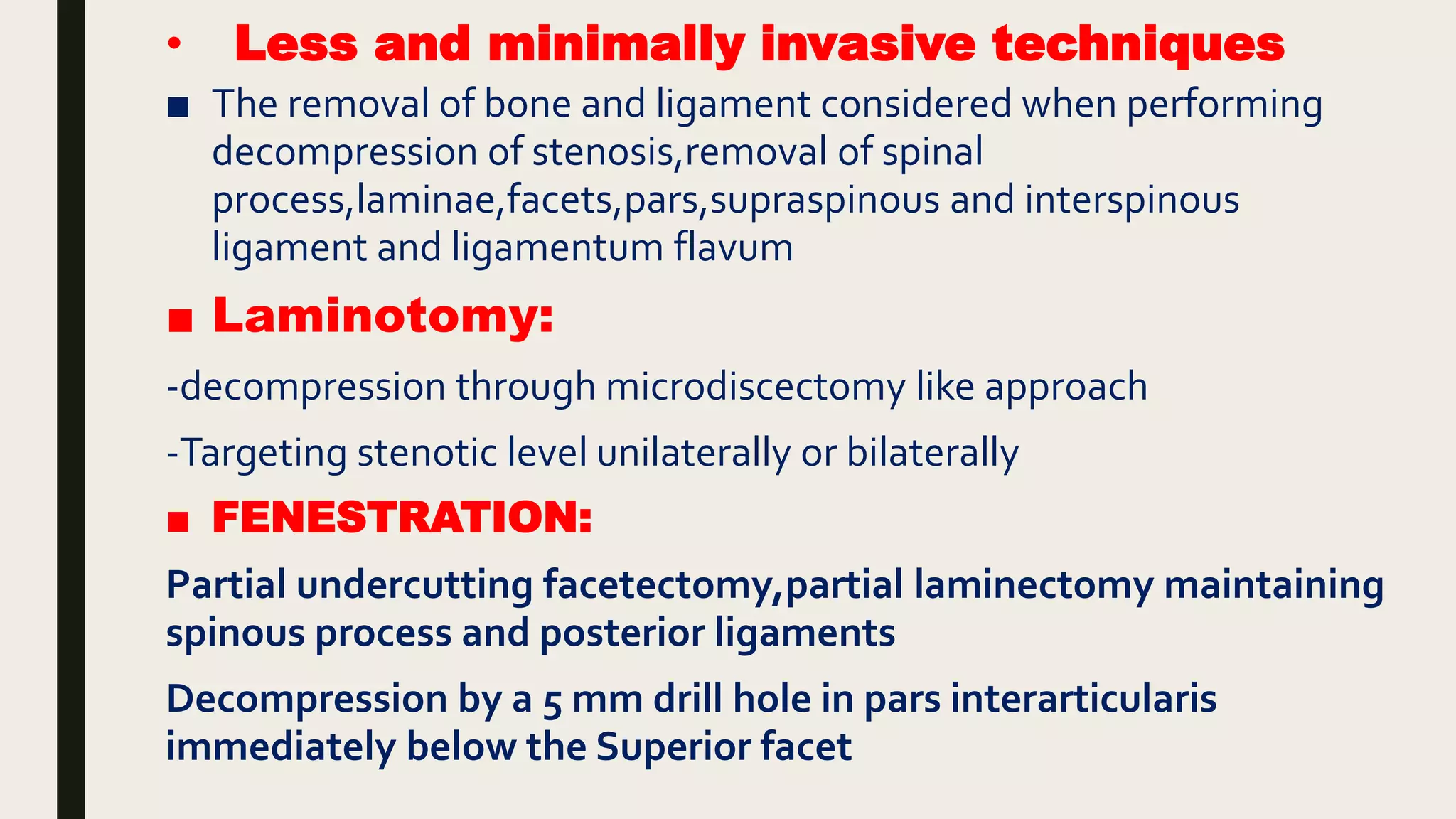 Spinal canal stenosis presentation | PPTX