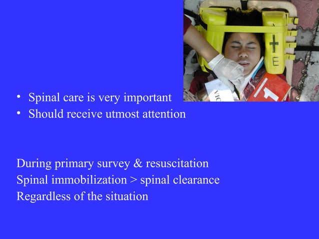 Spinal care during sea rescue | PPT