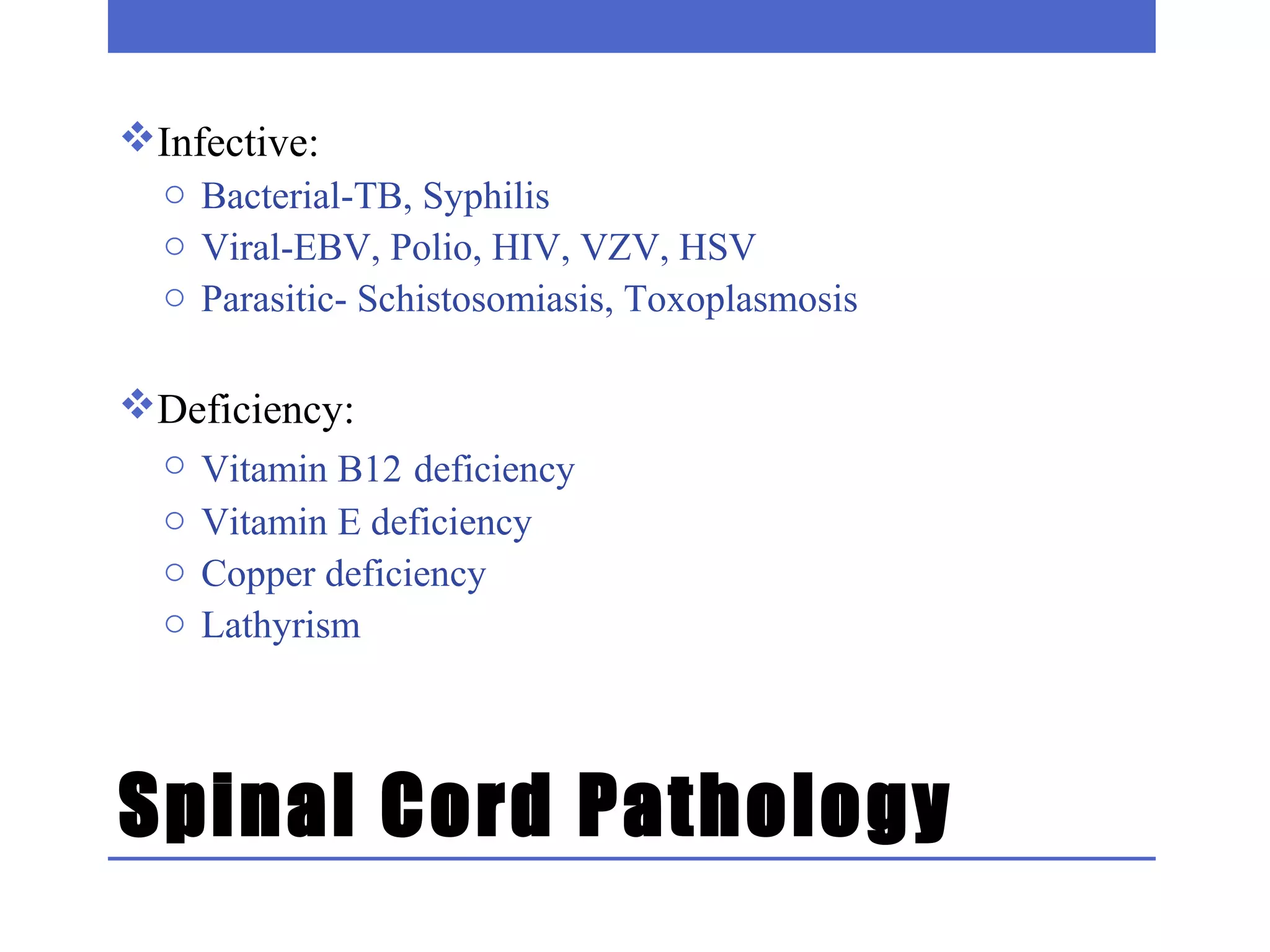 Diseases of Spinal Cord | PPT