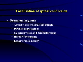 Spinal cord injury ; Spinal Cord disorders | PPT