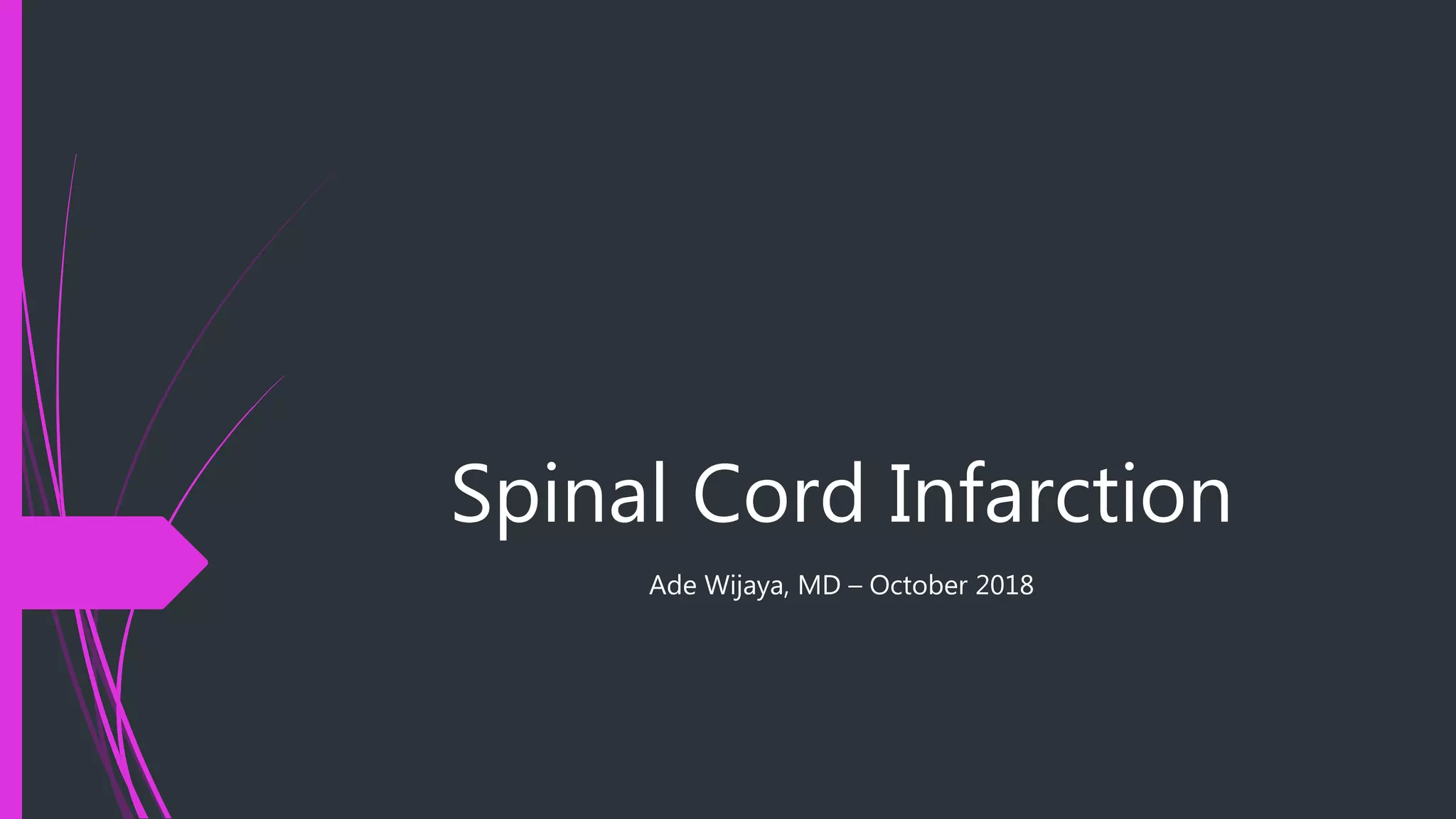 Spinal Cord Infarction | PPTX | Blood Disorders | Diseases and Conditions