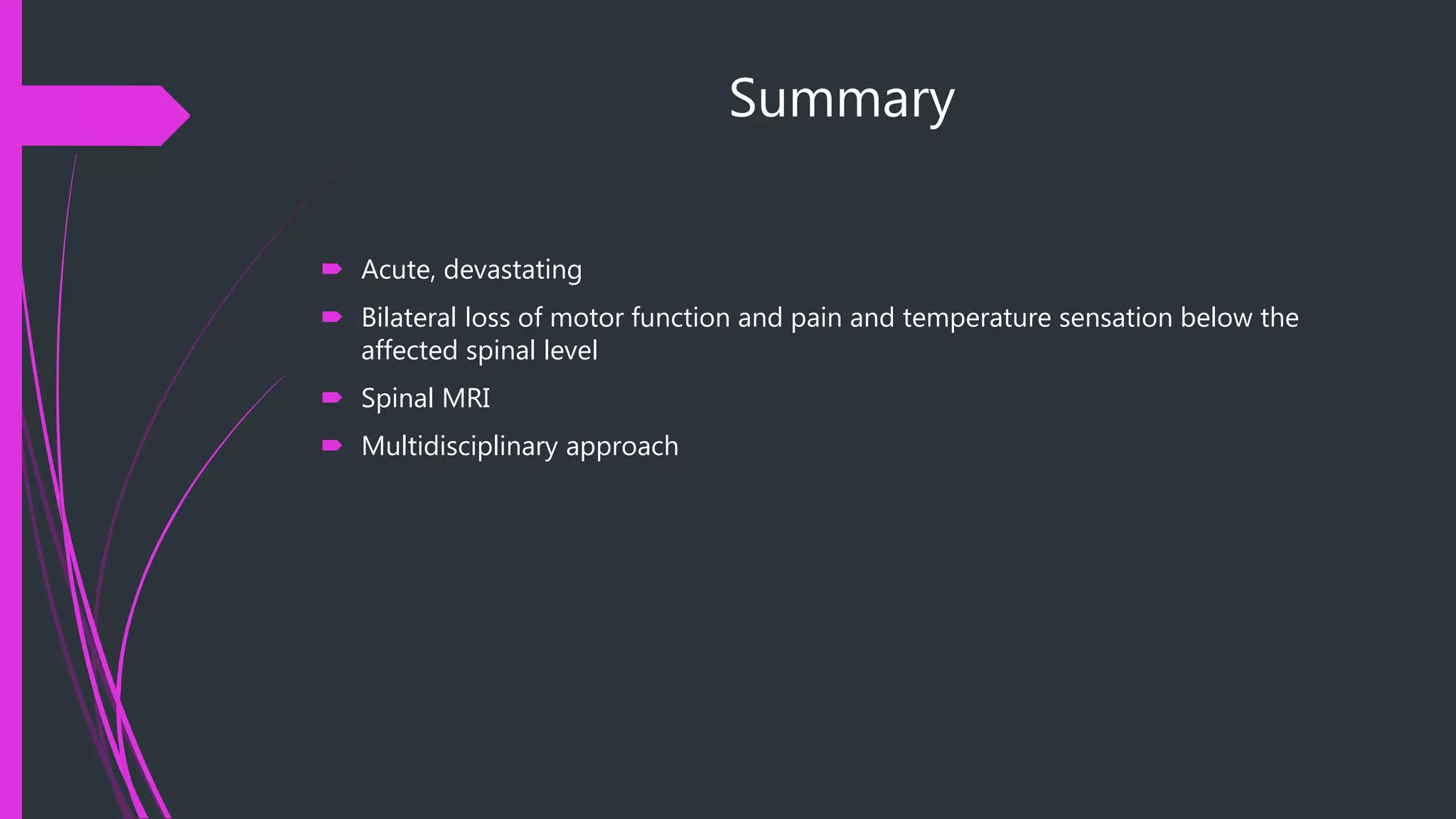 Spinal Cord Infarction | PPTX | Blood Disorders | Diseases and Conditions