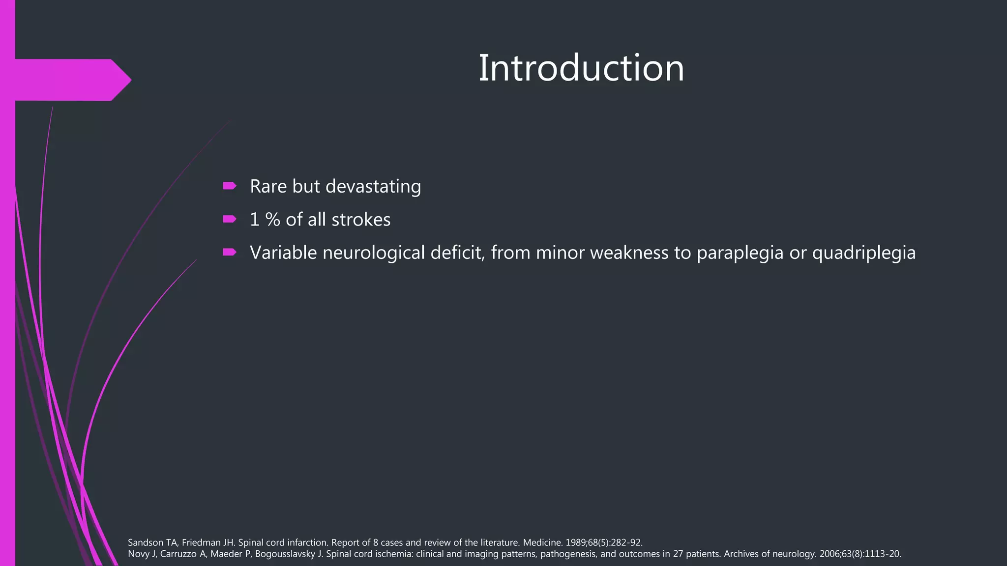 Spinal Cord Infarction | PPTX | Blood Disorders | Diseases and Conditions