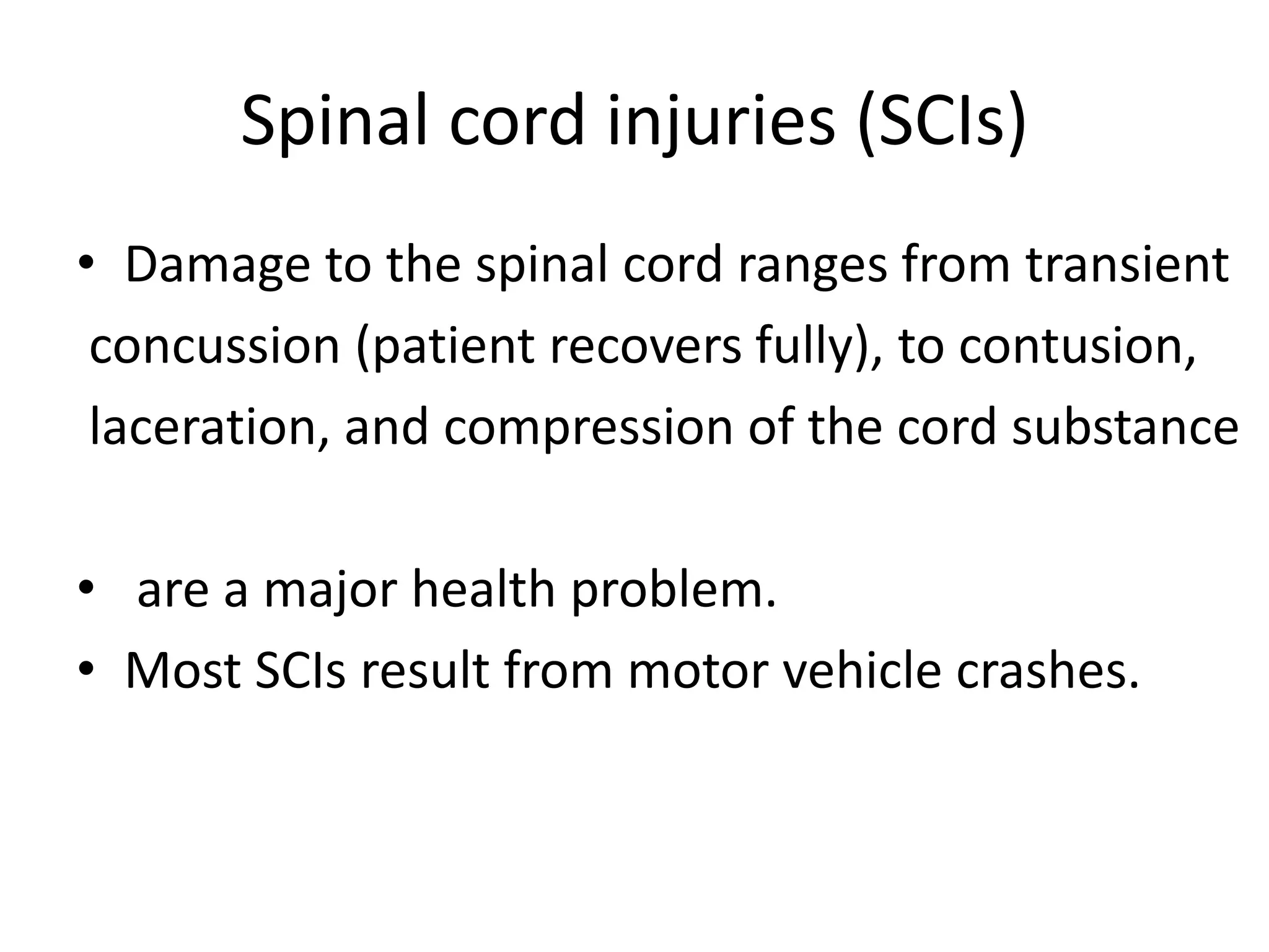 Spinal Cord Injuries Ppt