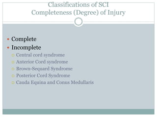 Spinal cord injuries.. | PPT