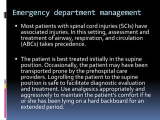 management of spinal cord injuries | PPTX