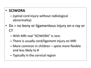 Spinal cord injuries | PPTX