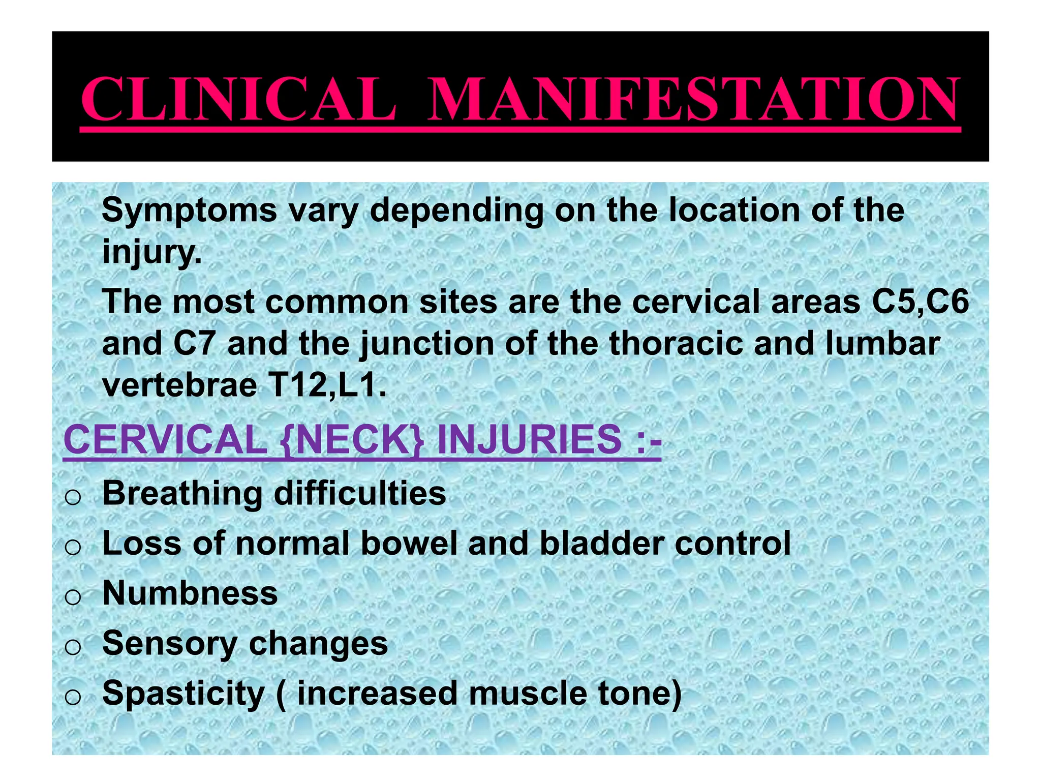 SPINAL CORD INJURIES.pptx paraplegia,hemiplegia,quadriplegia | PPTX