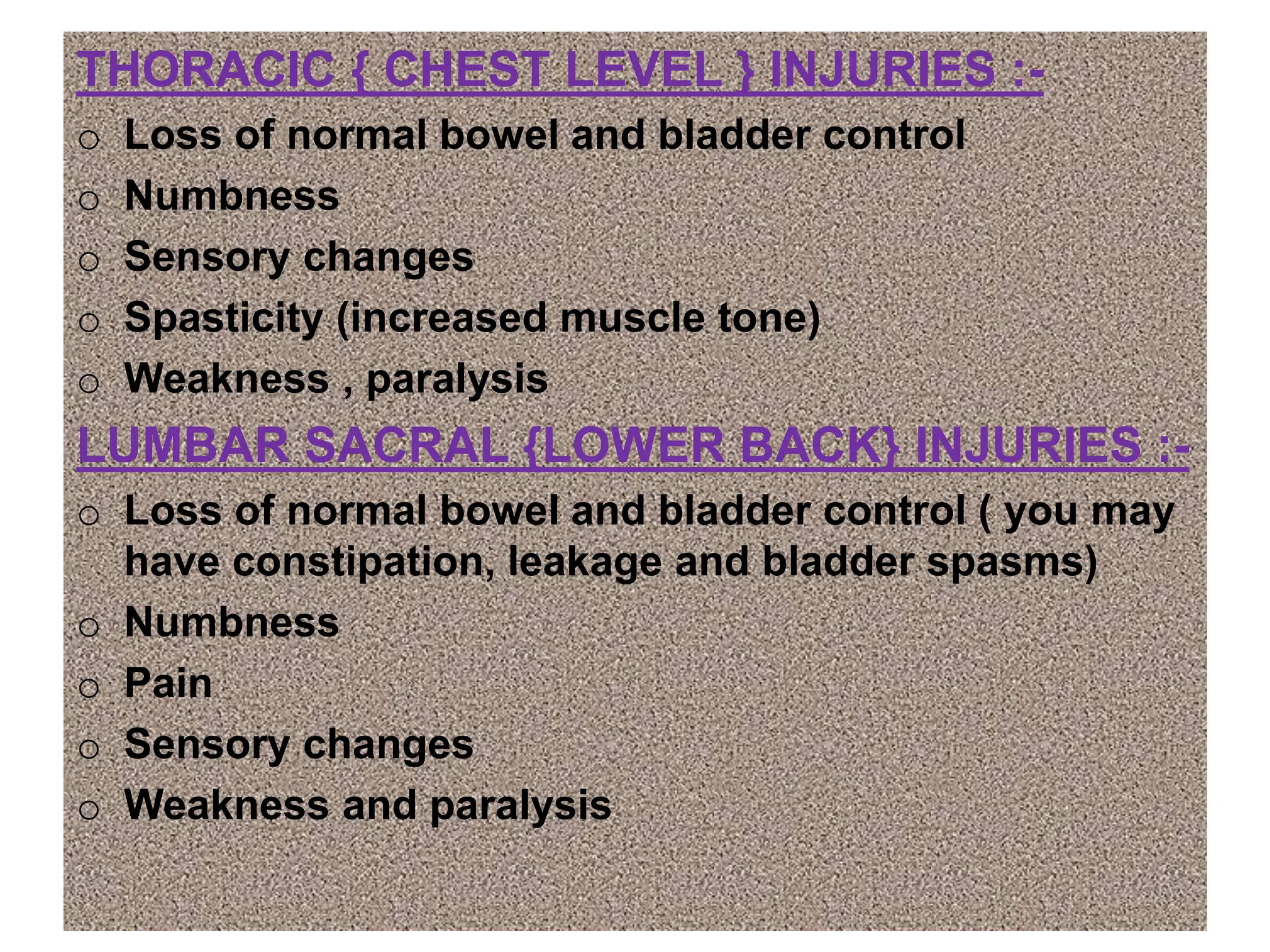 SPINAL CORD INJURIES.pptx paraplegia,hemiplegia,quadriplegia | PPTX