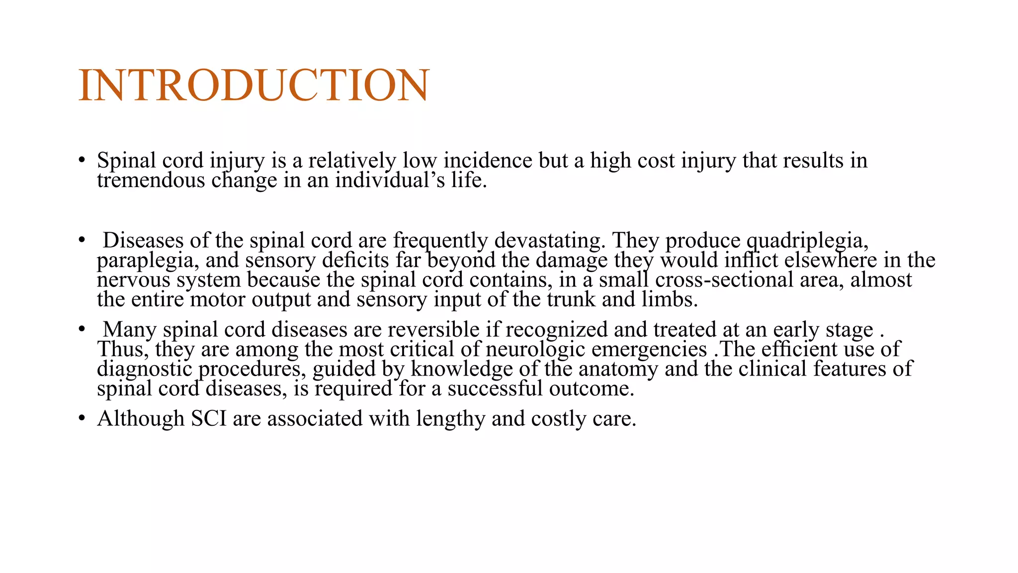 Non Traumatic Spinal cord injuries | PPTX