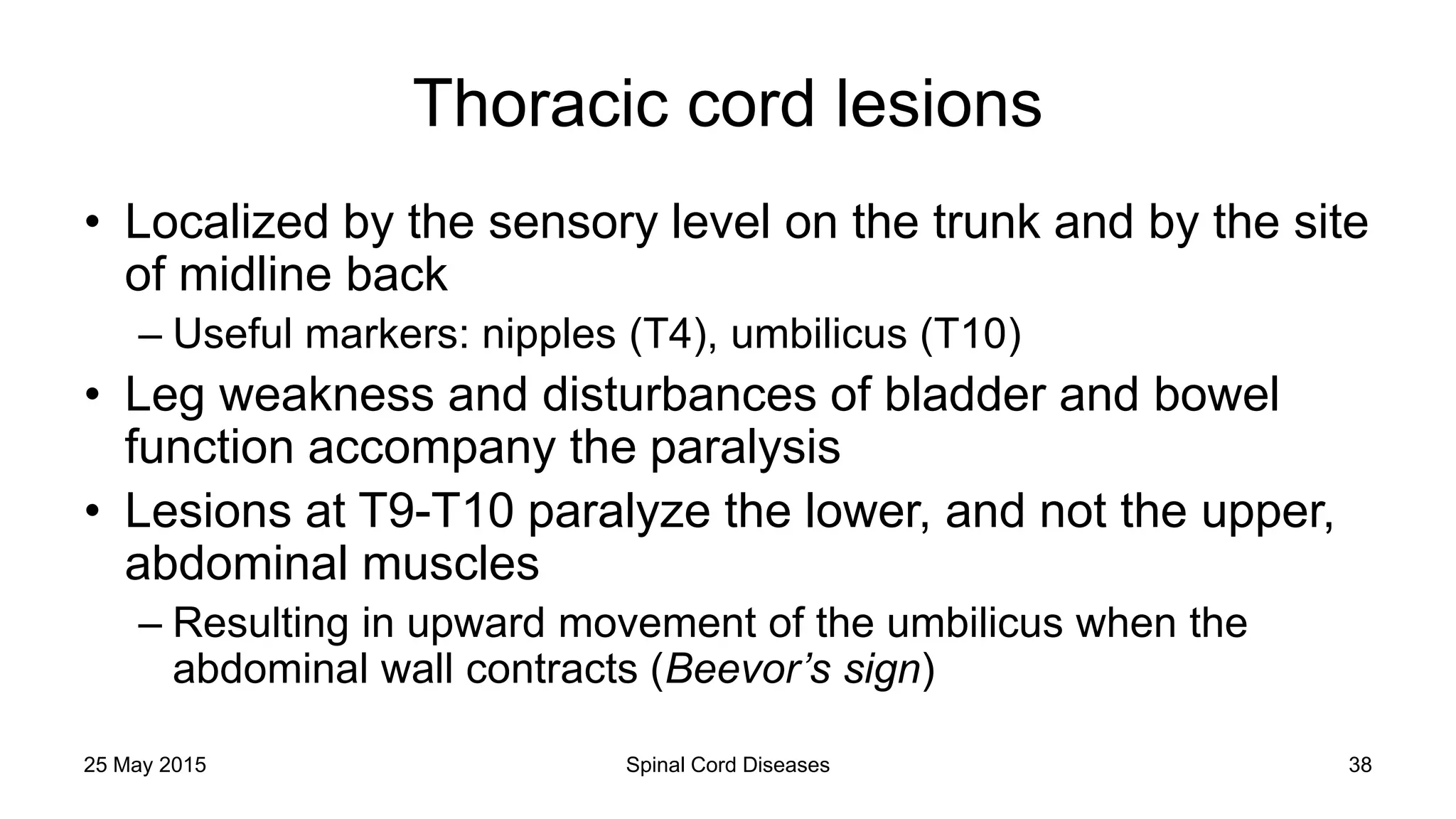 Spinal cord injuries and diseases | PPTX