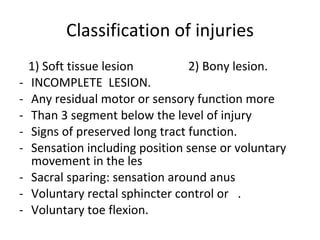 Spinal cord injury | PPT | Death, Injury, or Military Conflict ...