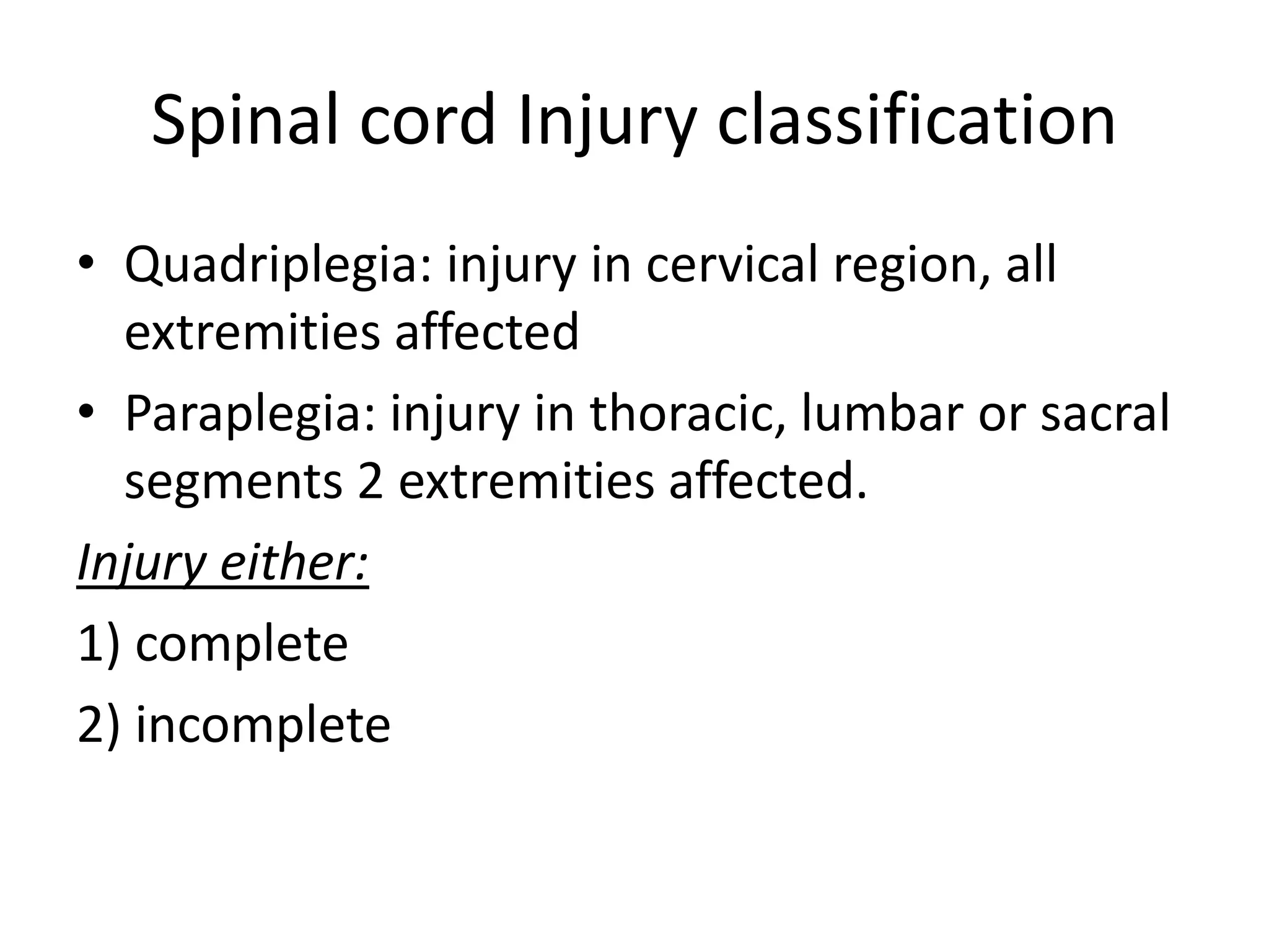 Spinal cord injury | PPTX